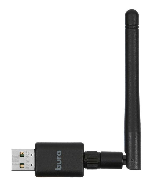 Адаптер USB Bluetooth 4.0+EDR class 1 100м Buro BU-BT40C черный, чипсет ...