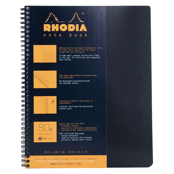Блокнот Rhodia A4 (21 × 29.7 см), листов: 80 - купить с доставкой по ...