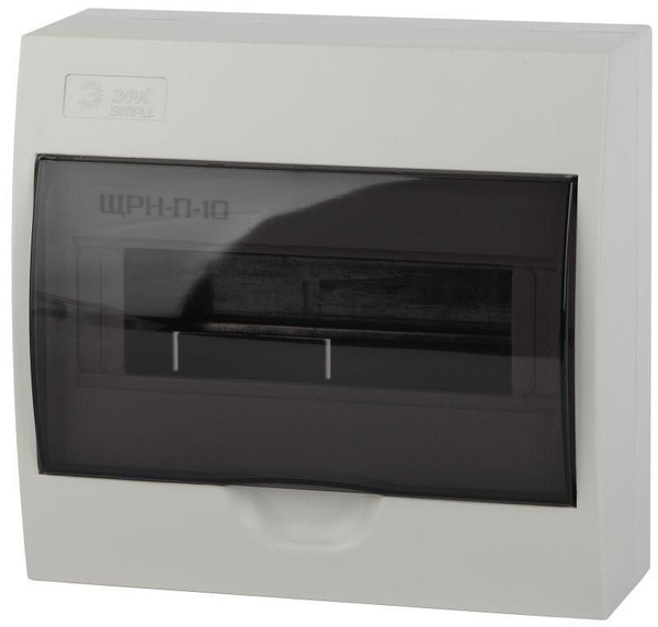 Бокс ЩРН-П-10 мод. навесной пластик IP41 SIMPLE NO-box simple-plastic 10 surface ЭРА Б0041524 ...