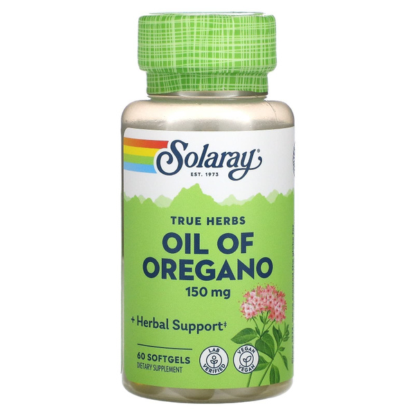 МАСЛО ОРЕГАНО OIL OF OREGANO Solaray 150мг*60 капсул - купить с ...