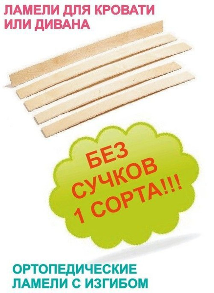 ЛАМЕЛИ ДЛЯ МЕБЕЛИ Ламель для кровати Боковой, Врезной 880, 53 мм ...