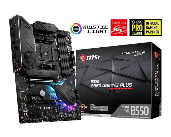 Материнская плата MSI MPG B550 GAMING PLUS, SocketAM4, AMD B550, ATX ...