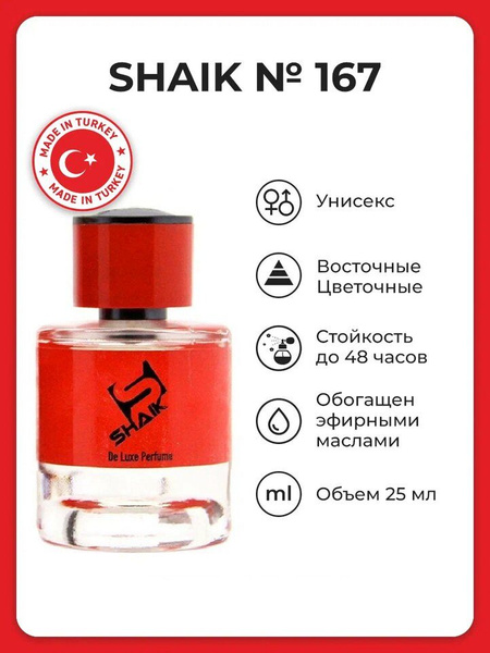 Парфюмерная вода унисекс SHAIK № 167, 25 мл. купить на OZON по низкой ...