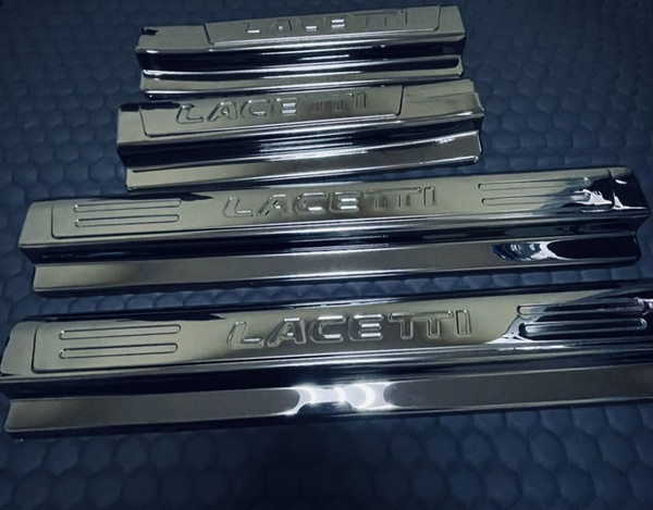 Накладки на пороги Chevrolet Lacetti седан, универсал, хечбек / Шевроле ...