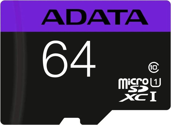 Карта памяти microSDXC UHS-I U1 A-Data 64 ГБ, Class 10 - купить с ...