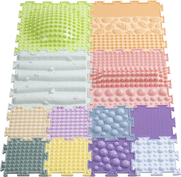 ОРТОДОН Детский массажный коврик набор Combi Pastel № 12 4 стандартных пазла 8 Mini 3 в 1