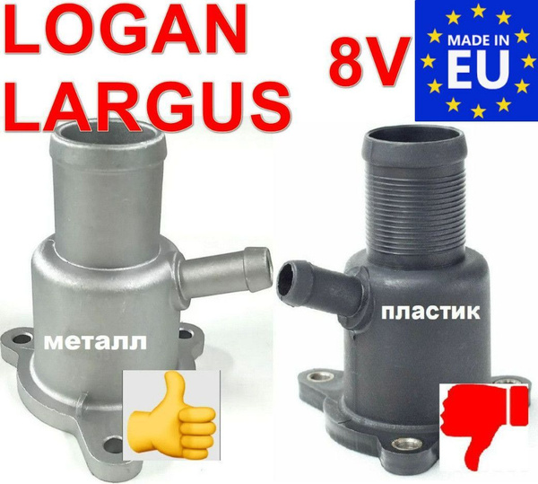 Корпус термостата металлический алюминиевый Logan Рено Логан Sandero ...