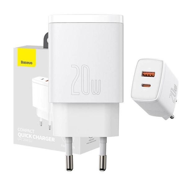 Baseus Adapter 20W 2in 1 Белый - купить с доставкой по выгодным ценам в ...