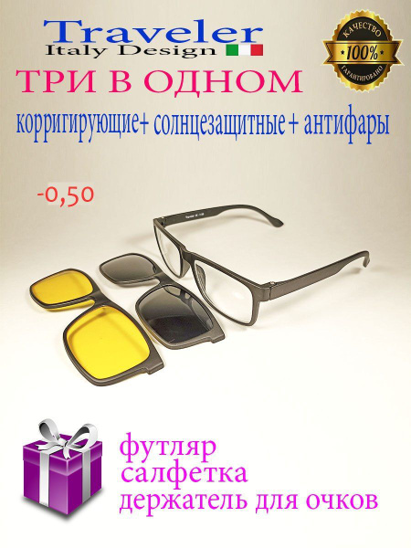 Очки для чтения / очки мужские -0,5 / очки для зрения / очки с ...