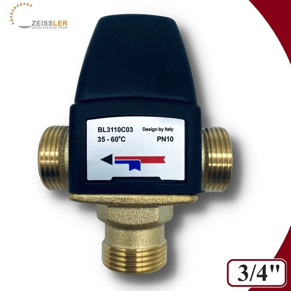 Термостатический смесительный клапан 3/4" ZEISSLER, (35-60, Kvs-1,5) - купить в интернет ...