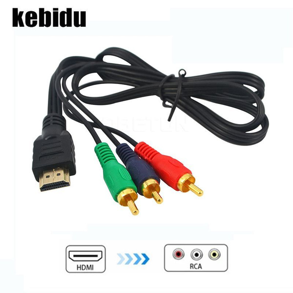 Кабель-переходник HDMI на AV (3RCA) 1M AV/CVSB L/R Video 1080P 4K 30HZ ...