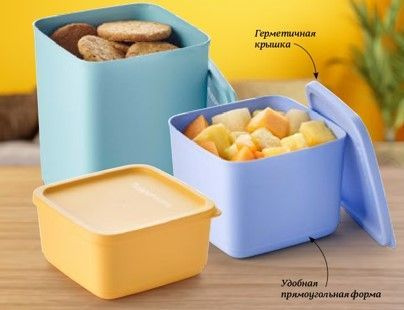 Контейнер пищевой Tupperware, объем 1800 мл, 650 мл - купить по выгодной цене в интернет ...