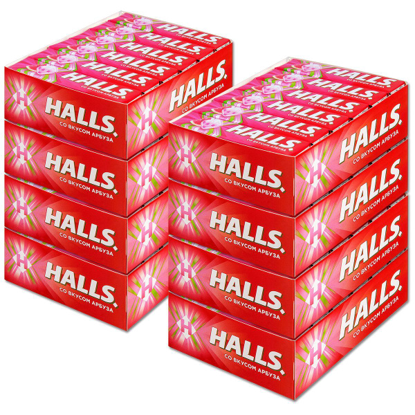 Леденцы конфеты для горла Halls Холс Арбуз, 25 г, 96 шт. - купить с ...