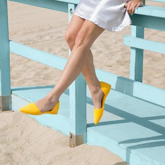 Балетки Женский Native EVA, размер 36 Канада с острым носом Легкая ...