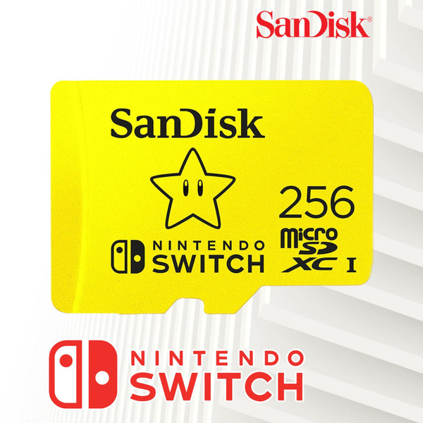 Карта памяти 256Gb MicroSD SanDisk Nintendo Switch (SDSQXAO-256G-GNCZN ...