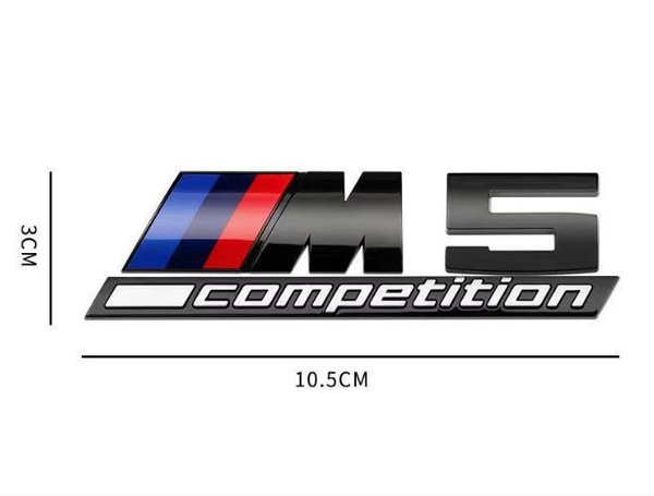 Эмблема/шильдик на багажник BMW М5 Competition Цвет: Черный глянец ...