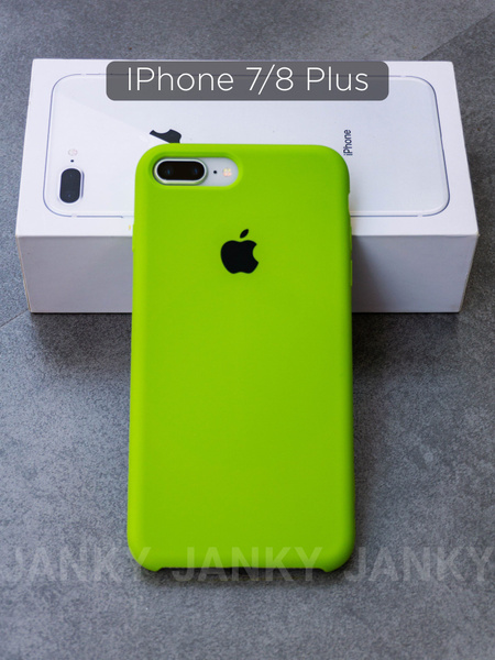 Силиконовый чехол на Айфон 7 Плюс 8 Плюс с логотипом / Silicone case ...