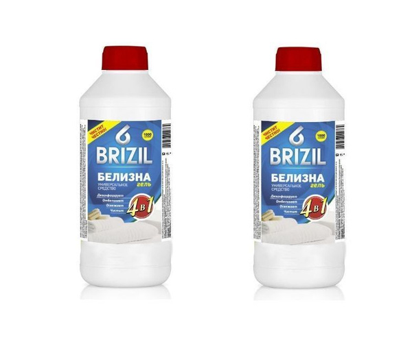 BRIZIL Белизна гель BRIZIL 4в1 1000г, 2 шт - купить с доставкой по ...
