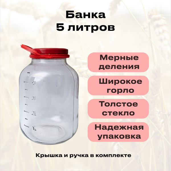 Банка для продуктов универсальная ЛИТРОТЕКА, 5000 мл - купить по ...