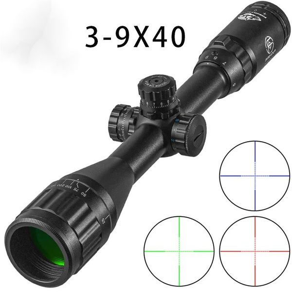 Прицел оптический FIRE WOLF P3-9x40 AOL, сетка Mil-Dot с подсветкой ...