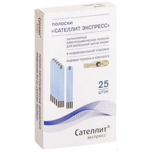 Сателлит Экспресс ПКГ-03, тест-полоски, 25 шт. - купить с доставкой по ...