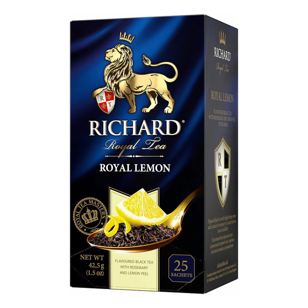 Чай черный Richard Royal Ceylon лимон в пакетиках 2 г х 25 шт - купить ...