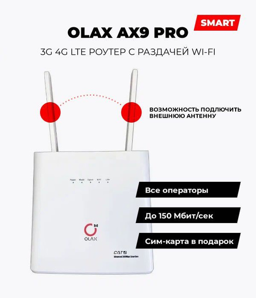 Роутер OLAX AX9 PRO, белый, 2.4 ГГц купить по низкой цене с доставкой в ...
