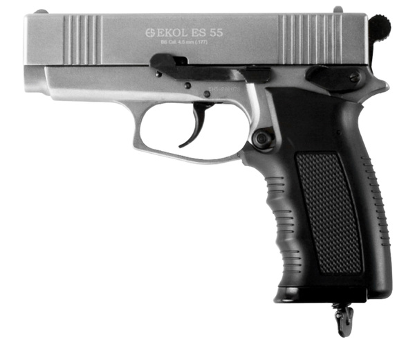 Пневматический пистолет EKOL ES 55 Fume 4.5 мм (никель) - купить по ...