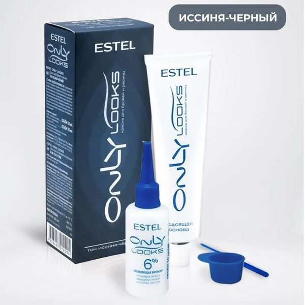ESTEL Краска для бровей и ресниц ONLY looks тон иссиня-черный 603 ...