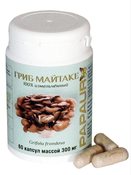 PAPAUR. Гриб Майтаке измельчённый 100%. 60 капсул по 300мг. - купить с ...