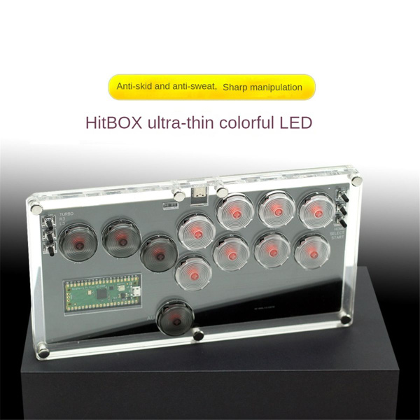 12-клавишный Hitbox Fight Stick Mini Hitbox Fighting Контроллер для ...
