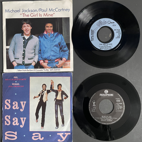 Paul McCartney & Michael Jackson. Say Say Say (NM) (1983+1982) 2 Сингла ...