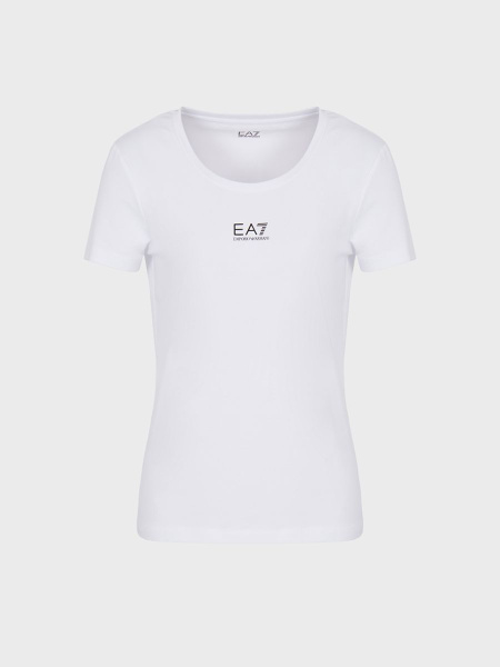 Футболка EA7, размер 42, 44, цвет белый, 70% хлопок, 26% модал, 4% эластан - купить по выгодной ...