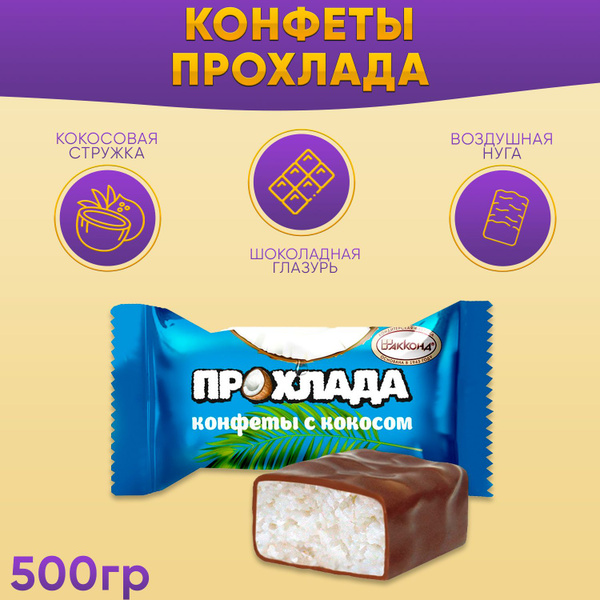 Конфеты Прохлада с кокосом 500 грамм / Акконд - купить с доставкой по ...