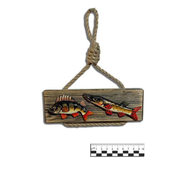 Украшение подвесное интерьерное Подвесная статуэтка окуня и щуки исп 1м купить по доступным
