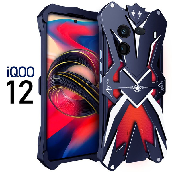 Противоударный mеталл чехол для VIVO IQOO 12, ZIMON Metal Case (Черный ...