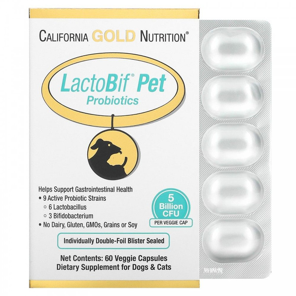 Пробиотики для собак и кошек Lactobif Pet Probiotics (60 caps) от ...