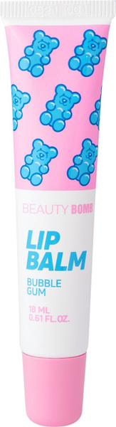 Бальзам для губ Beauty Bomb Lip Balm Bubble Gum, прозрачный, 18 мл ...