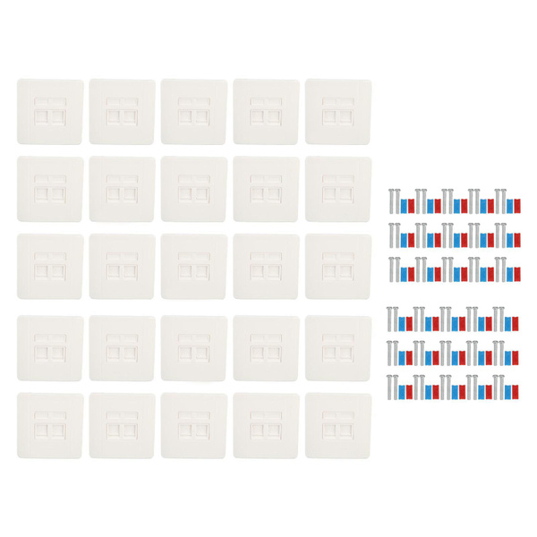 30 шт Настенная панель Ethernet с двумя портами Rj45 Rj11 Сетевая