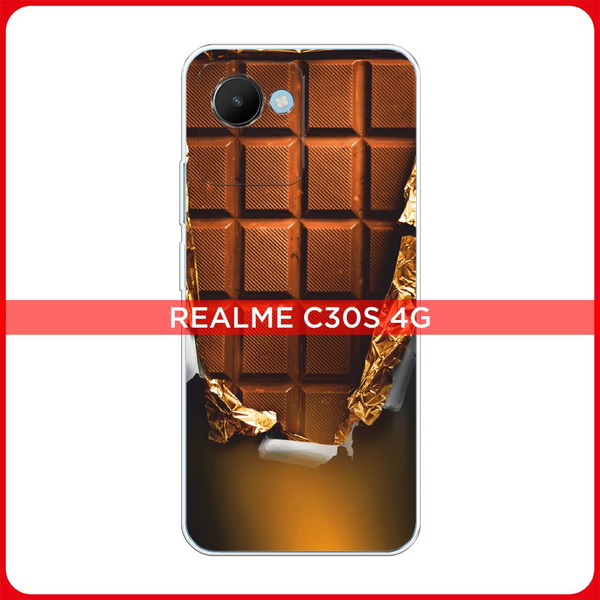 Силиконовый чехол на Realme C30S 4G / Реалми С30S 4G Шоколадка - купить ...