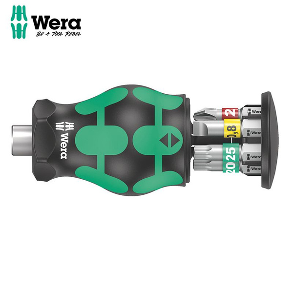 Wera 05008873001 Kraftform Kompakt Stubby 1 с магазинным держателем бит PH/TX/SL Stubby Magazine ...