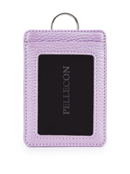 Чехол для пропуска Pellecon из натуральной кожи, цвет сирень - купить с ...