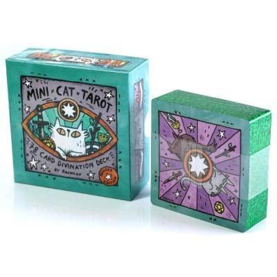 Карты Таро "Mini Cat Tarot" Мини кот, золотая кромка, с бумажной ...