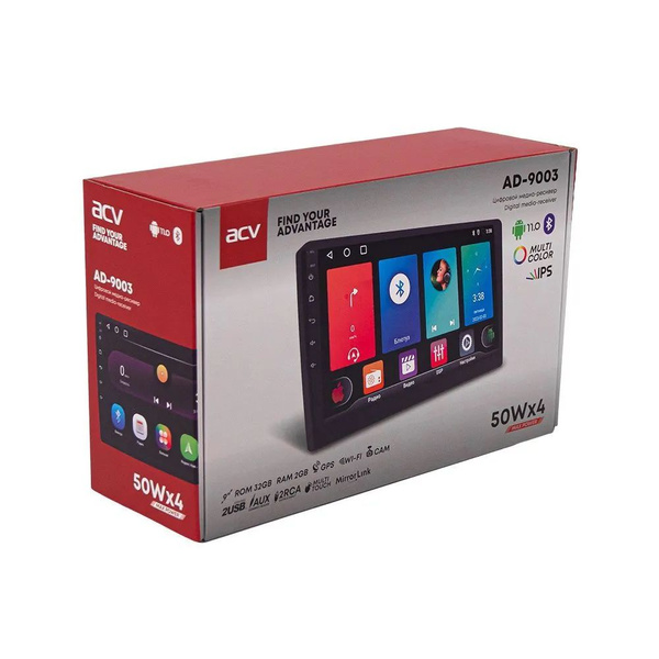 Устройство головное ACV AD - 9003 9"2 DIN - купить в интернет-магазине OZON с доставкой по ...