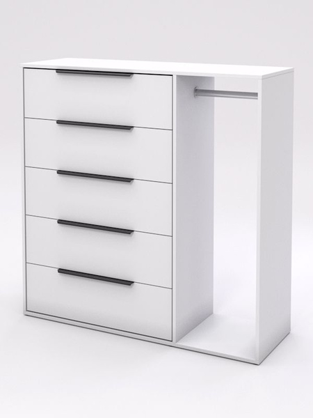Тумба Westcom Комод НОРДМЕЛА с платяной штангой, 120x40x120 см - купить ...