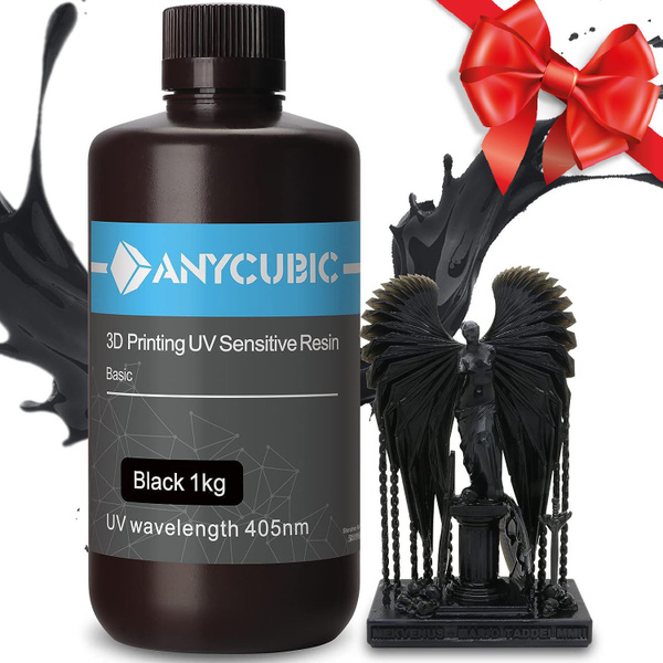 Фотополимерная смола Anycubic Basic UV Resin (Черный) 1кг/бутылка ...