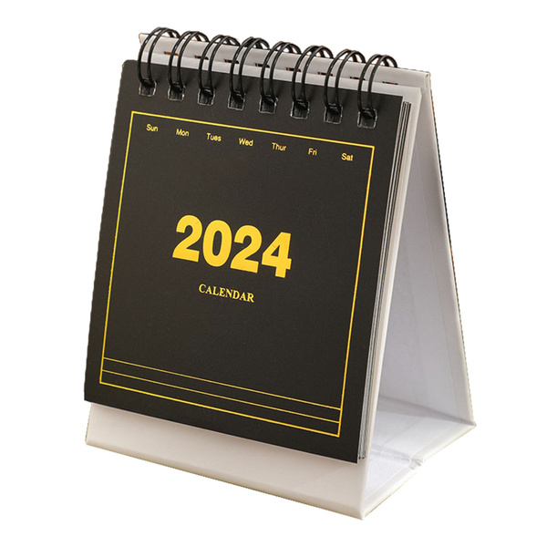 Высококачественный бумажный календарь на 2023-2024 годы, мини-откидной ...