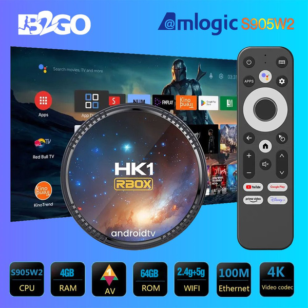Характеристики 2024 Новый Смарт ТВ приставка HK1 RBOX W2T Android TV OS ...