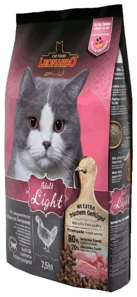 Корм Leonardo Adult Light птица 7.5 кг - купить с доставкой по выгодным ...
