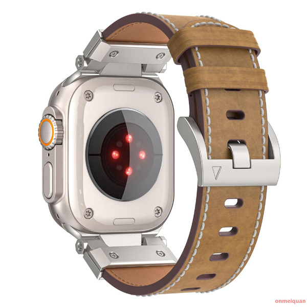 iWatch Ultra 1/2 Series 9 8 7 SE SE2 6 5 4 3 2 1 Кожа ремешок для часов ...